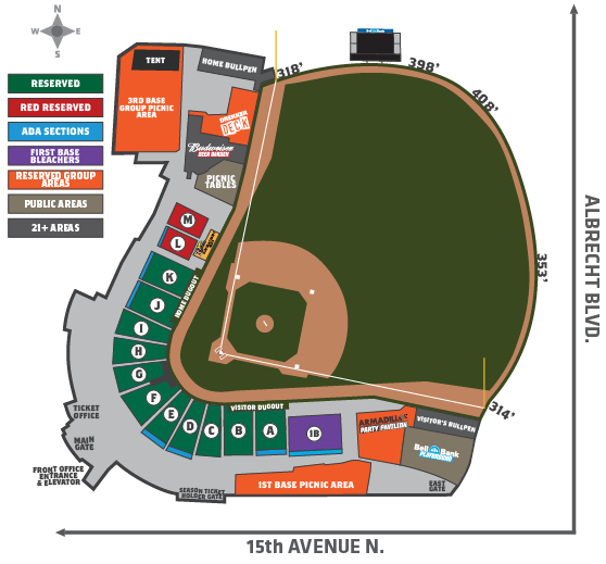 Seating Map - Fargo Moorhead RedHawks